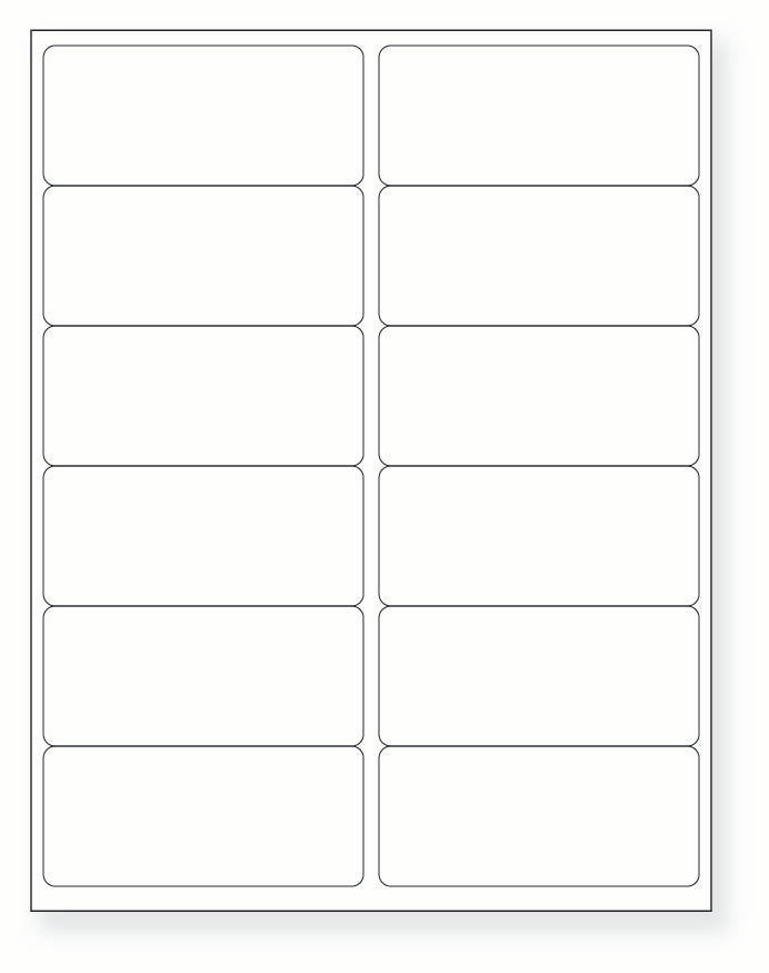 8-1/2 x 11" White Laser Label, 12 Labels per Sheet Measuring 4" x 1.75 ...