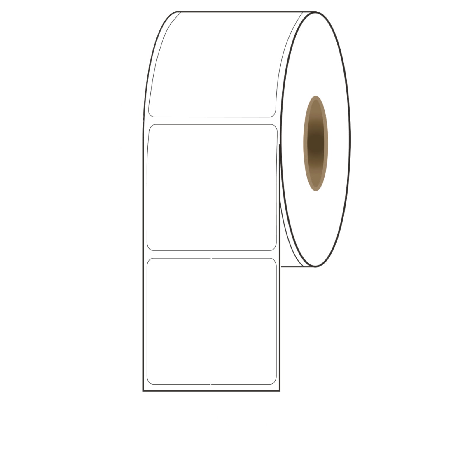 4″ x 4″ Direct Thermal Labels, 1500 Per Roll on 3" Core - 4 Rolls SKU ...