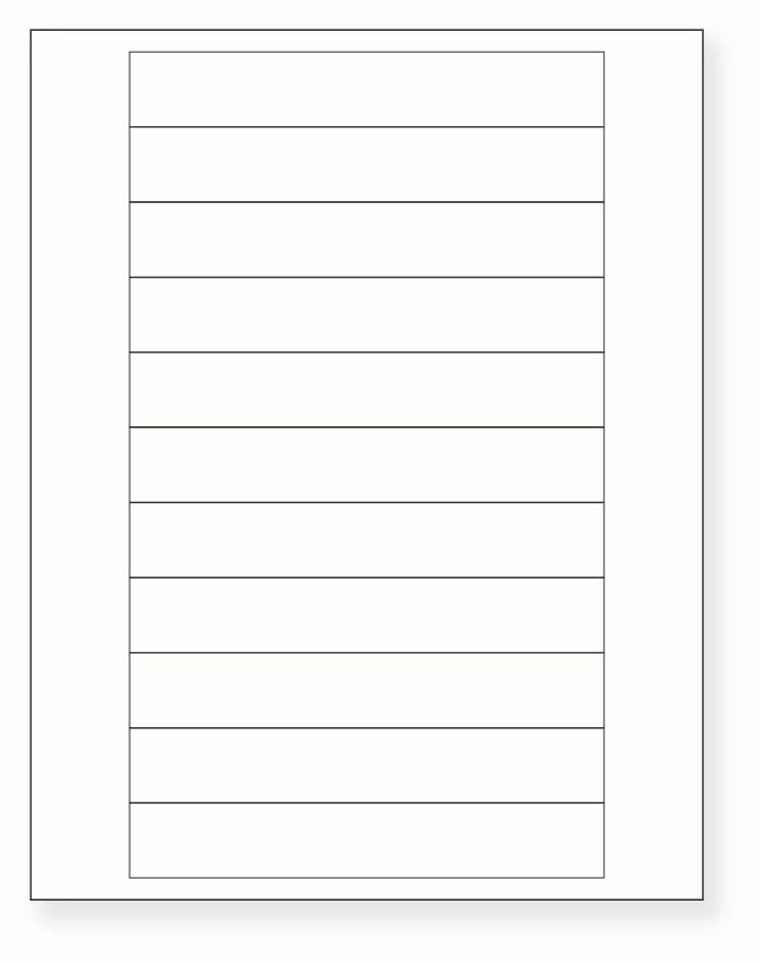 8-1/2 x 11" White Laser Label, 11 Labels per Sheet Measuring 6" x 0.94 ...
