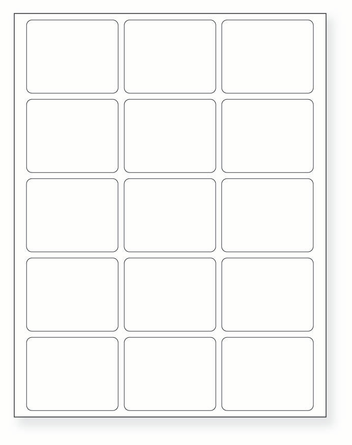 8-1/2 x 11" White Laser Label, 15 Labels per Sheet Measuring 2.5" x 2 ...