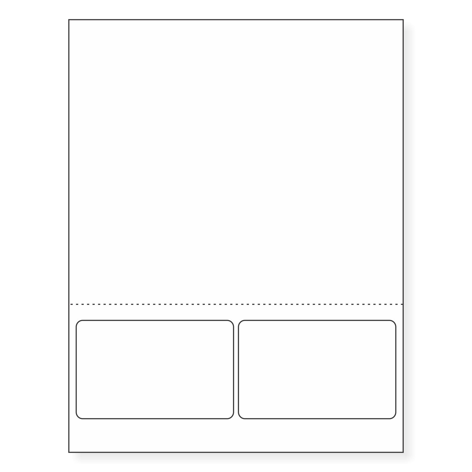Integrated Shipping Label, 2 Labels - 4" x 2.5" with 1 horizontal ...